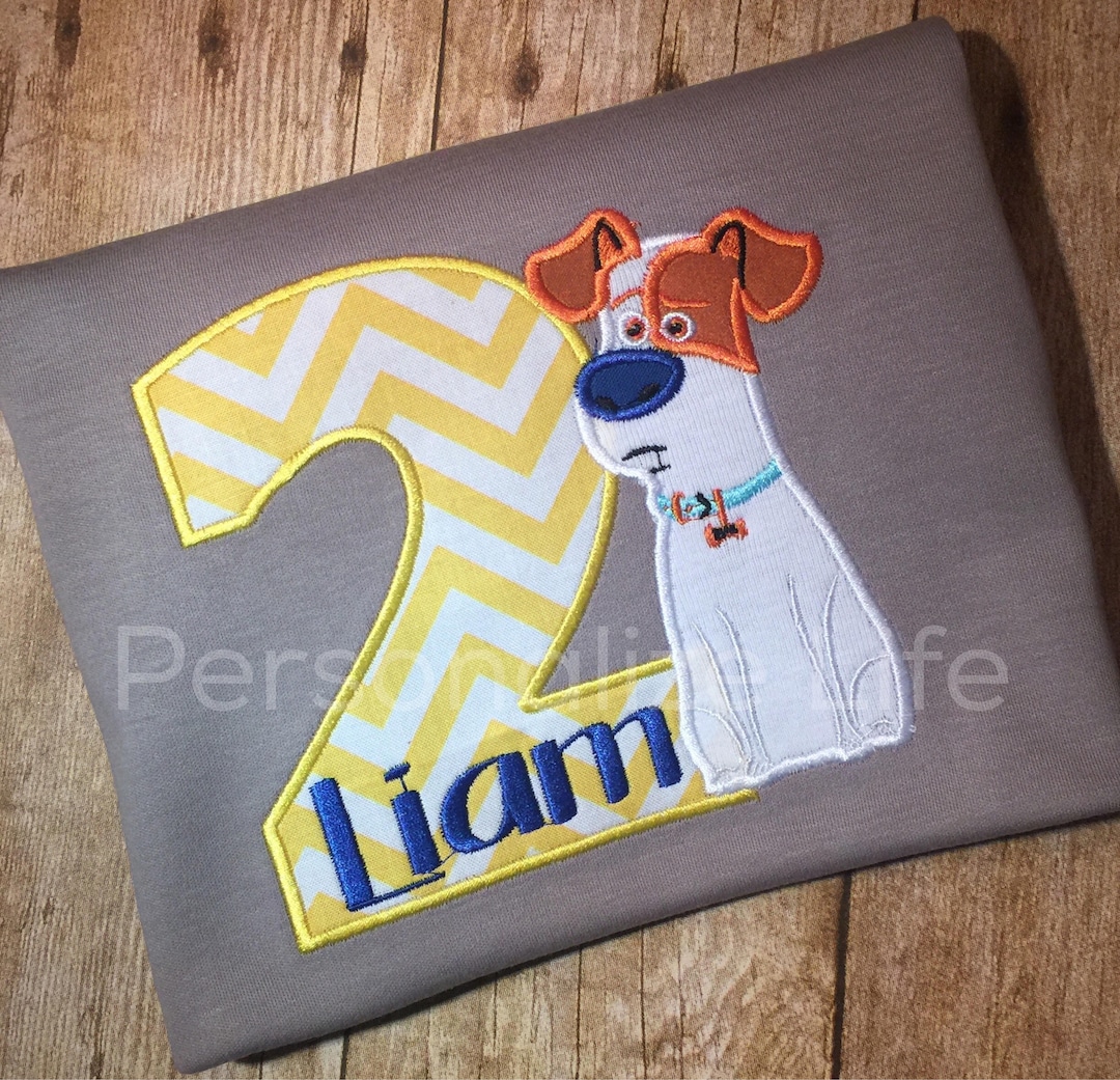 Secret Life of Pets Birthday Shirt: Embroidered Dog, Custom Age - Etsy