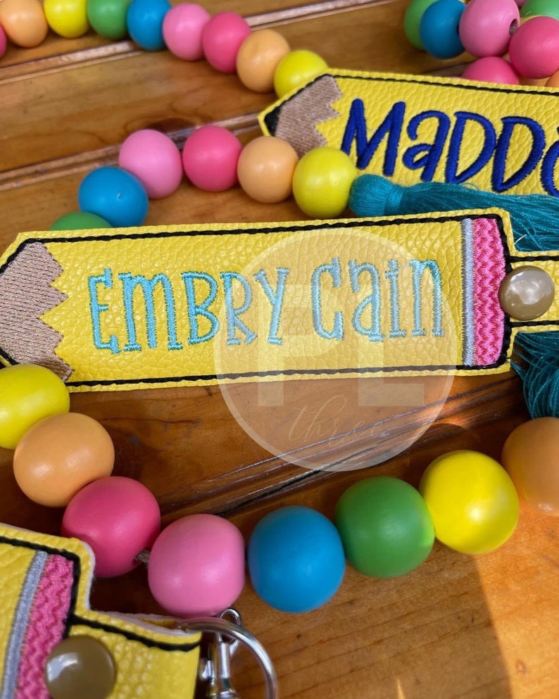 Pencil Backpack Tagbackpack Tagspersonalized Name Tag - Etsy