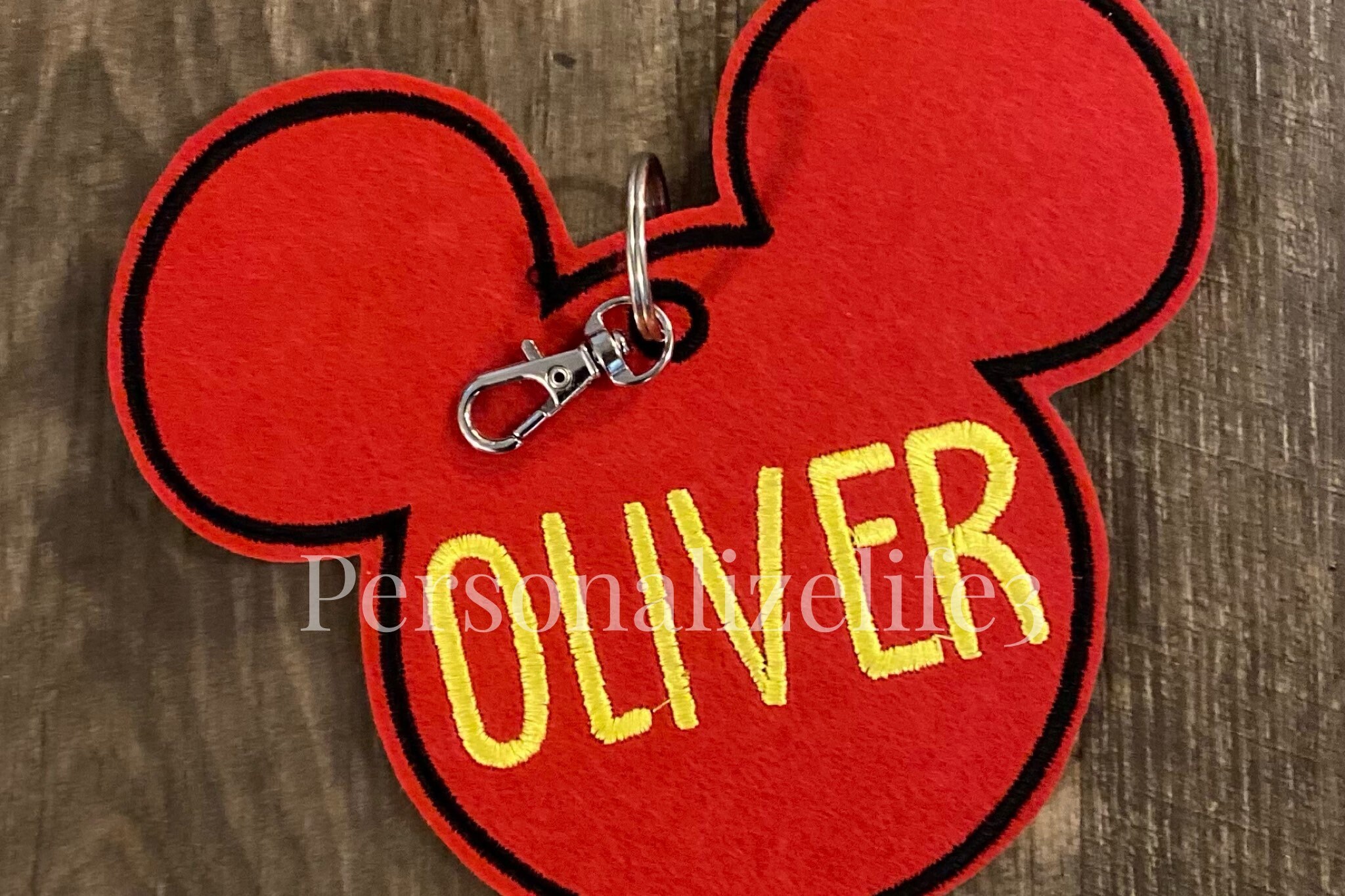 Mouse Backpack Tag Mouse Ears Personalized Name TagBackpack | Etsy