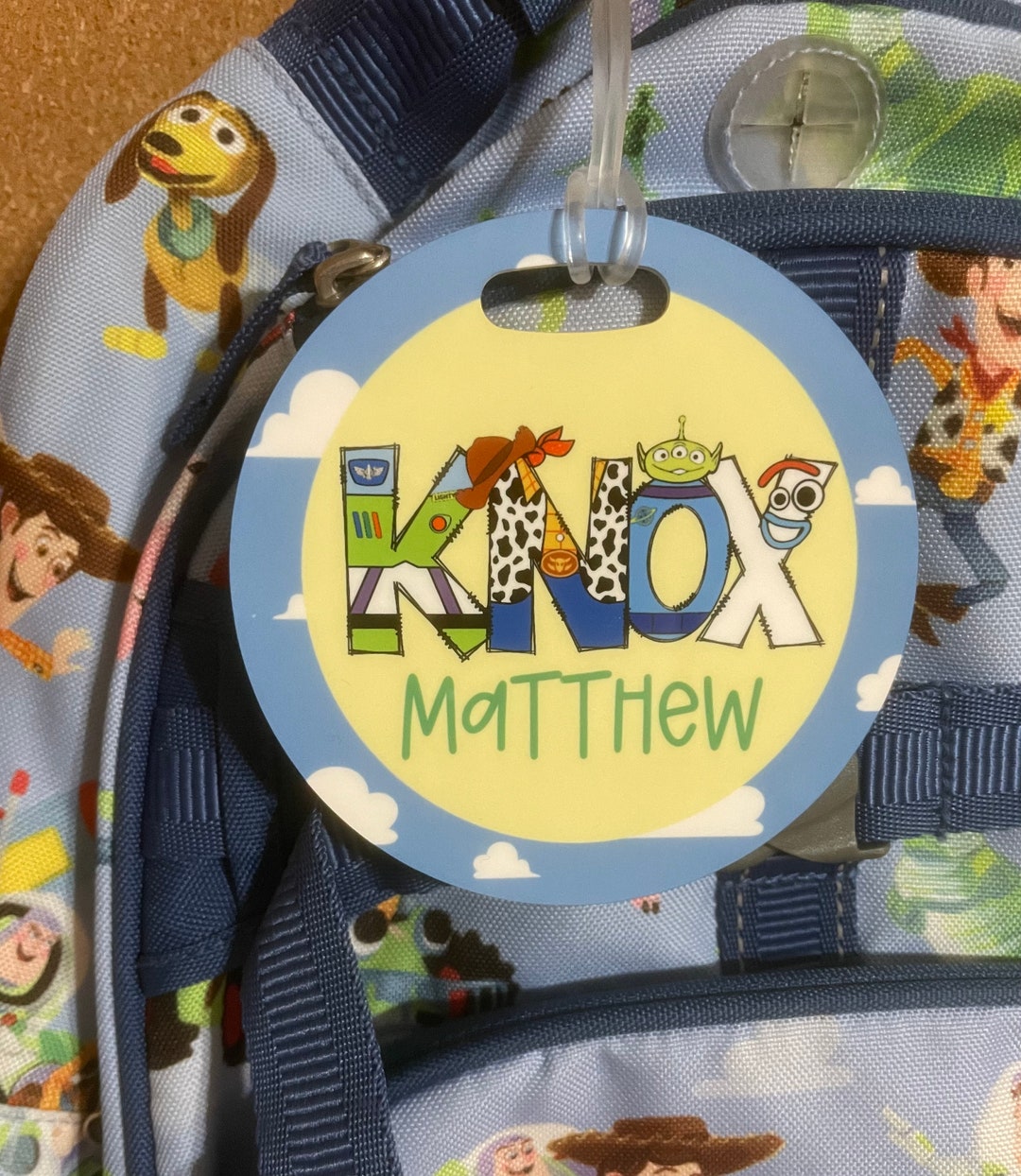 Personalized Character Acrylic Backpack Tag - Etsy