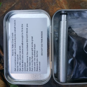 Altoid Tin Fire Piston Kit Camping Hunting Survival Prepper Scouts Etsy ...