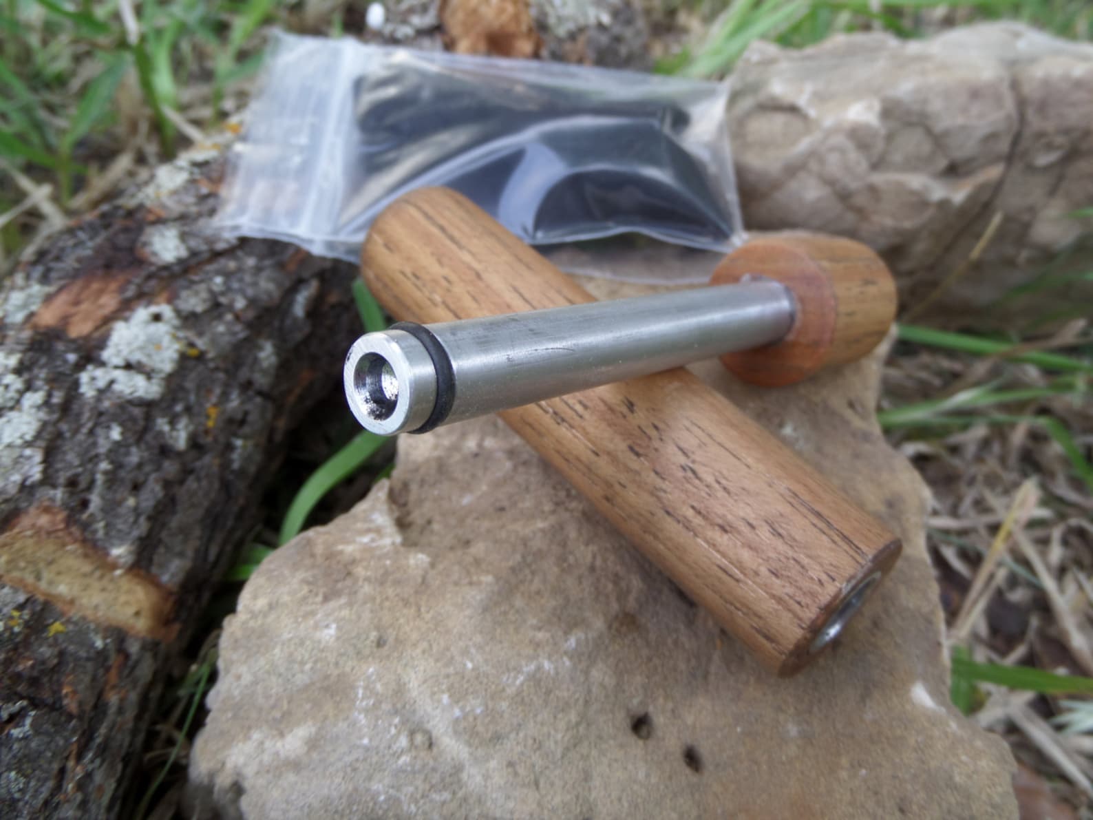 Hickory Fire Piston Wood Handle Camping Survival Prepper Scouts Tool ...