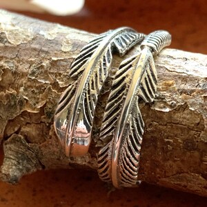 Silver 925 Feather Wrap Design Ring - Etsy