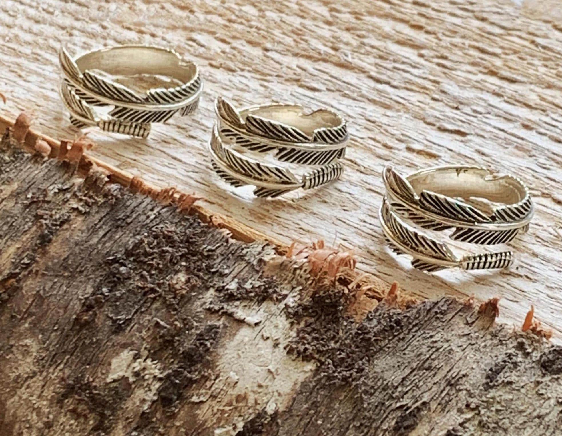 Silver 925 Feather Wrap Design Ring - Etsy