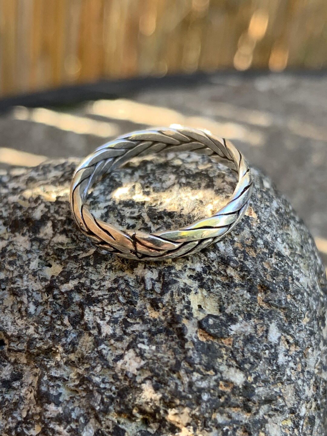 Silver 925 Thin Braided Ring - Etsy