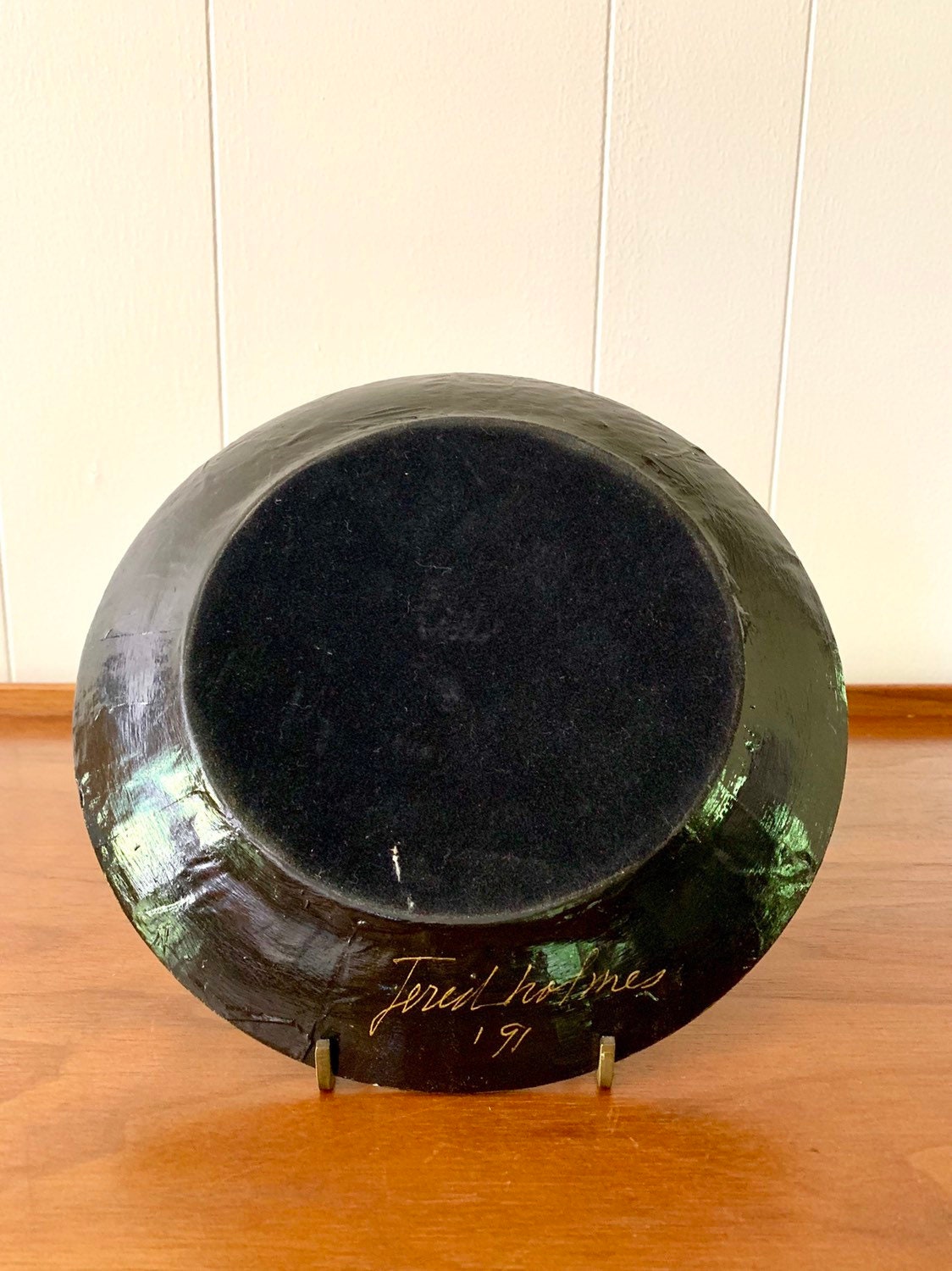 Vintage Jered Holmes Decoupage Glass Plate - Etsy