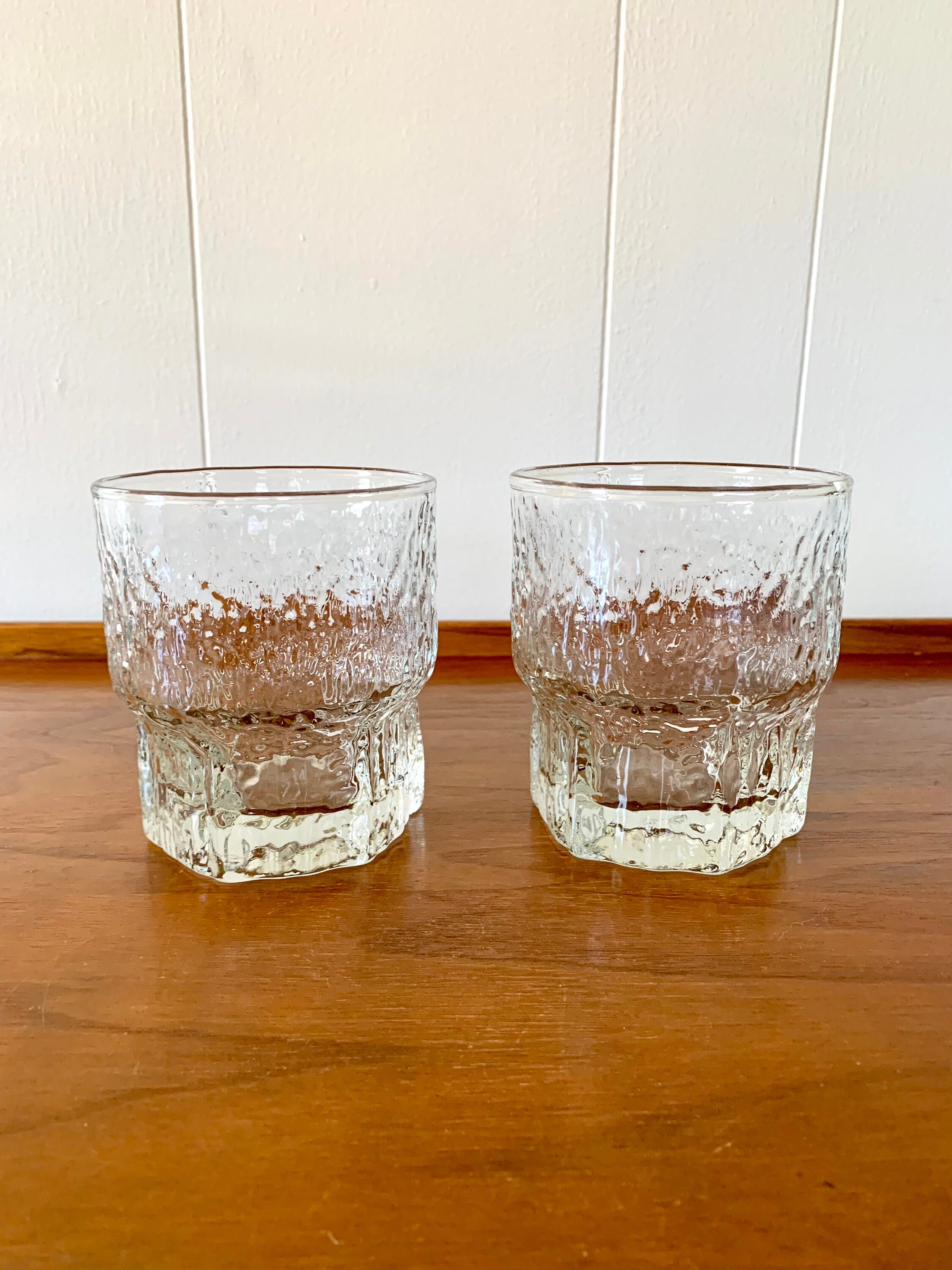 Pair of Vintage Double Rocks Glasses by Indiana Glass - Etsy