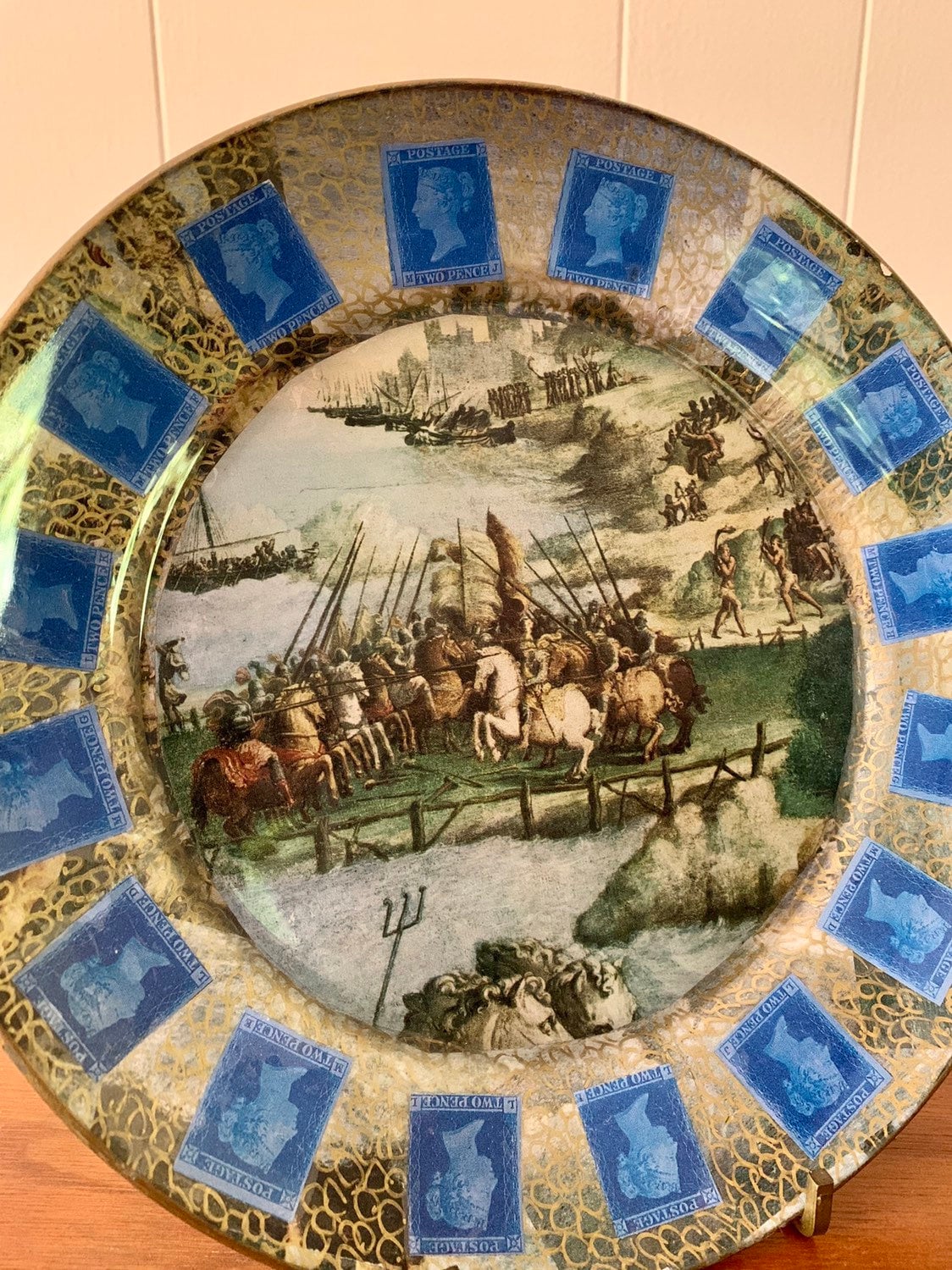 Vintage Jered Holmes Decoupage Glass Plate - Etsy