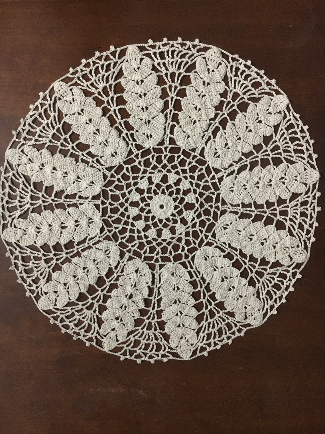 Large Crochet Doily Vintage Ripe Wheat Pattern off White - Etsy