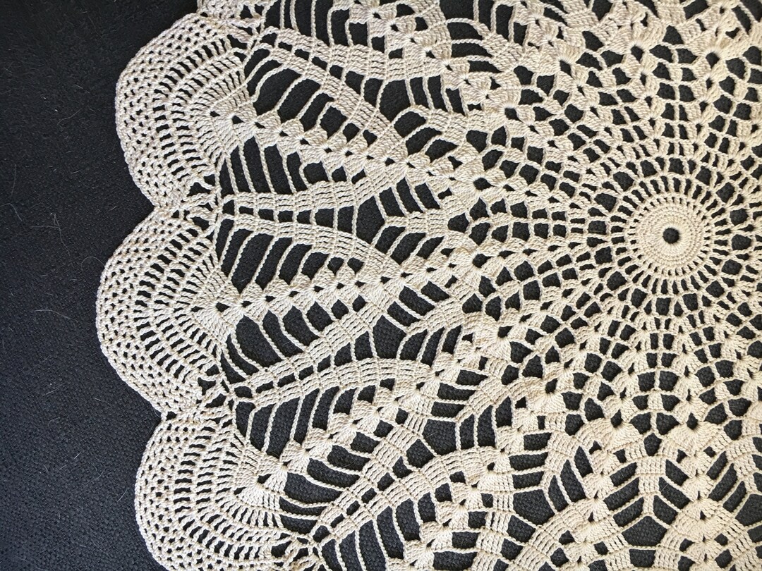 Crochet Lace Doily, Northern Lights Pattern, Ivory Table Setting ...