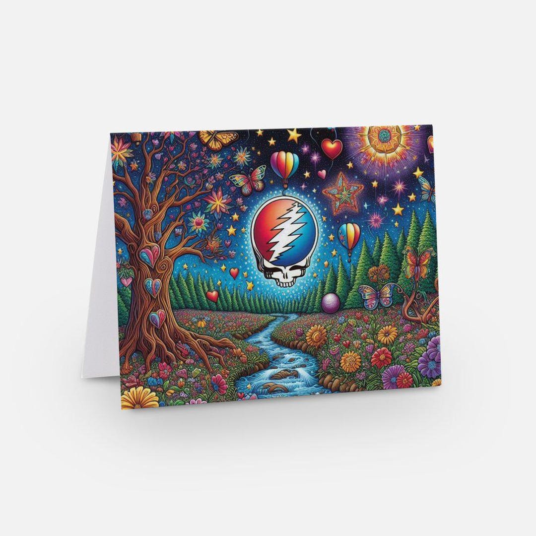 Grateful Dead Note Card, Deadhead, Steal Your Face, Fun, Unique ...