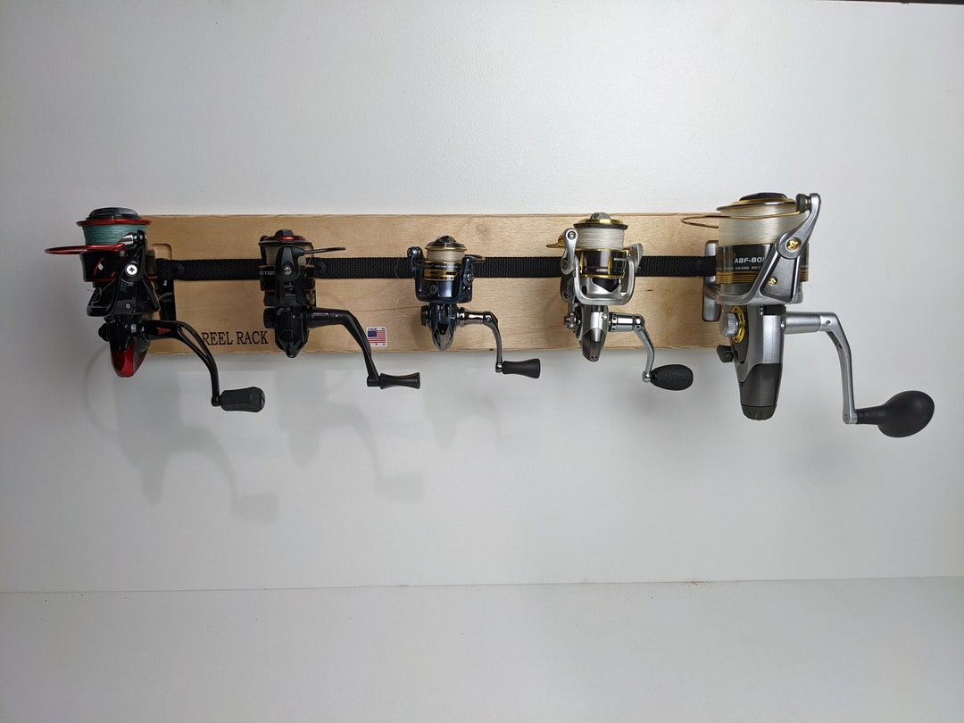 Reel Rack. Custom Fishing Reel Organizer. Spinning and - Etsy
