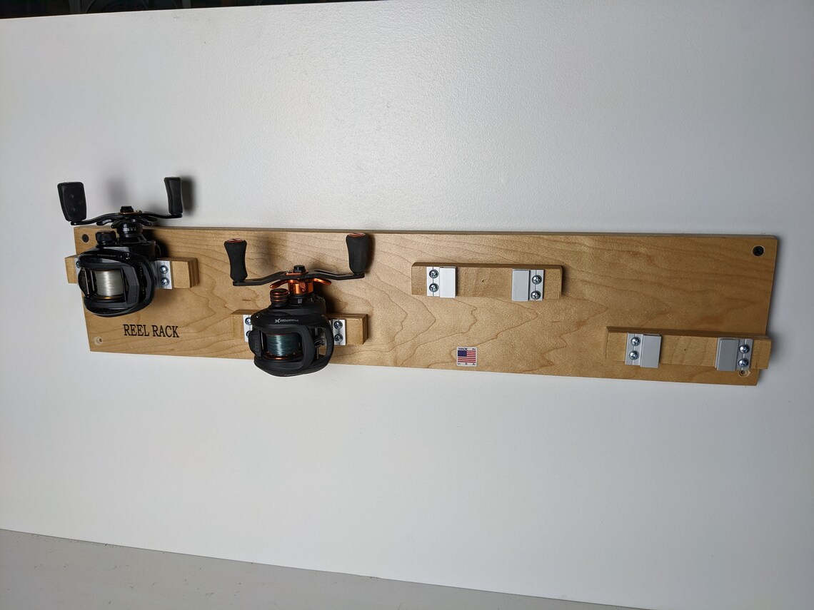 Reel Rack. Custom Fishing Reel Organizer. Spinning and - Etsy