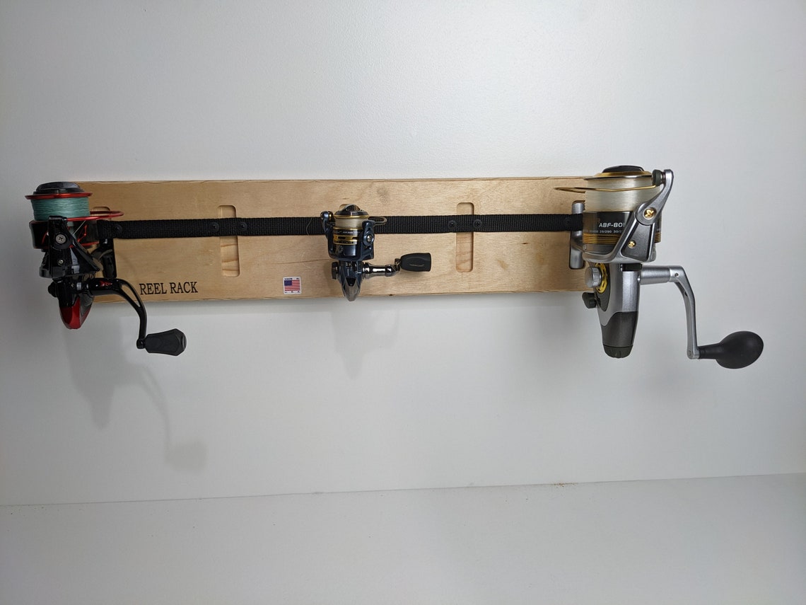 Reel Rack. Custom Fishing Reel Organizer. Spinning and - Etsy