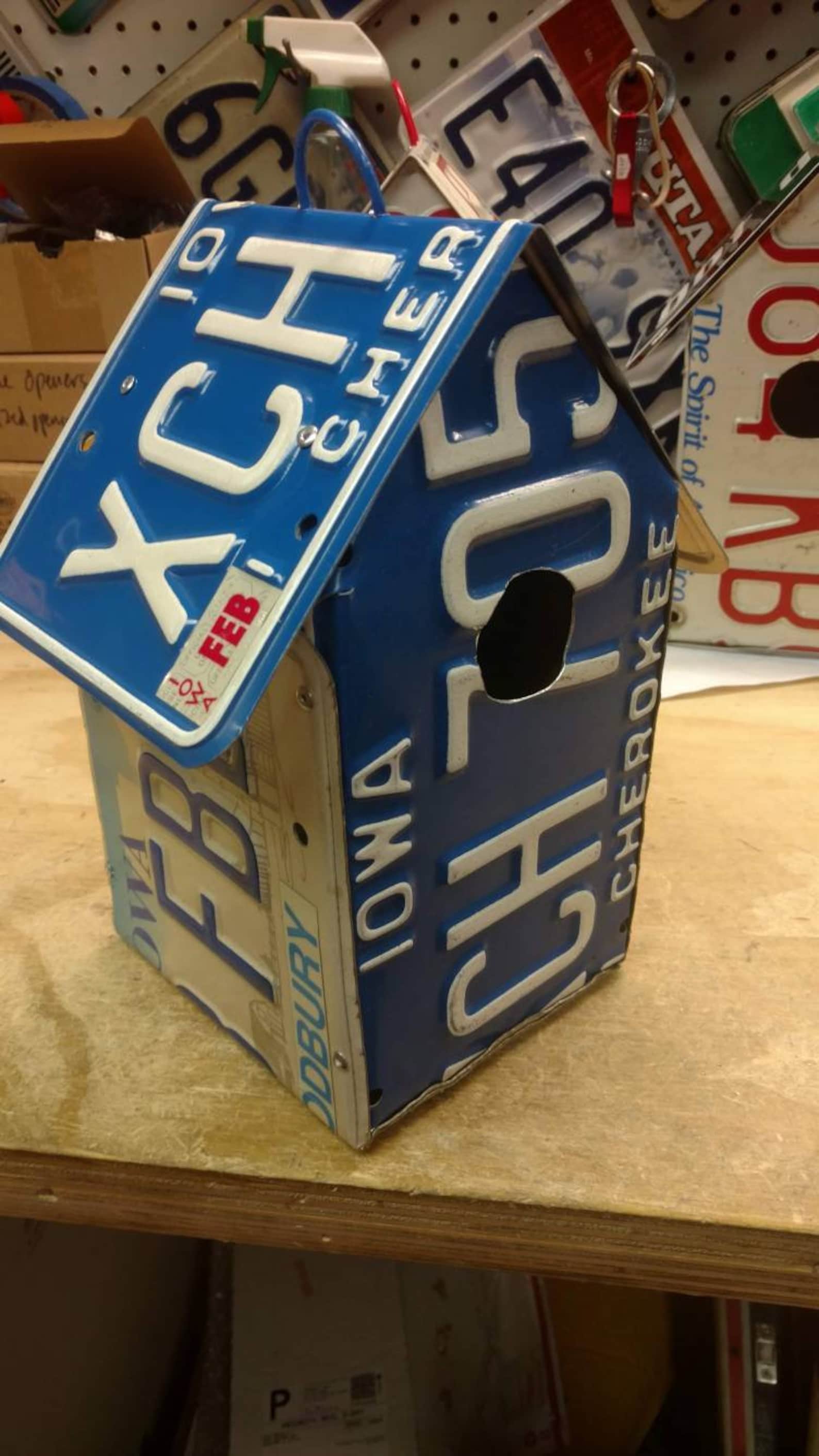 License Plate Birdhouses, Made to Order. Pick Your State! Free Shipping ...