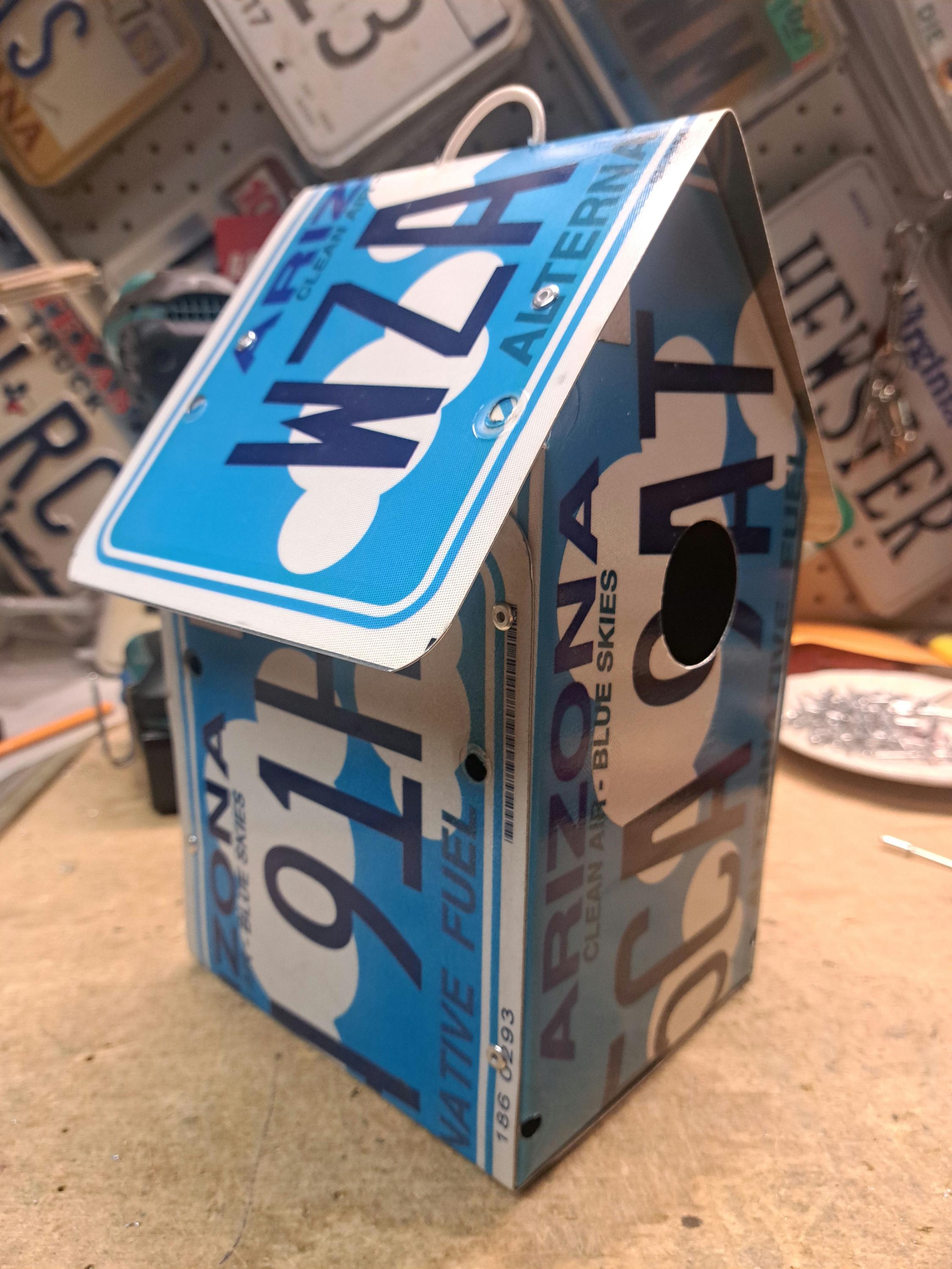 Arizona License Plate Birdhouse With Alternative Fuel Cloud Design - Etsy