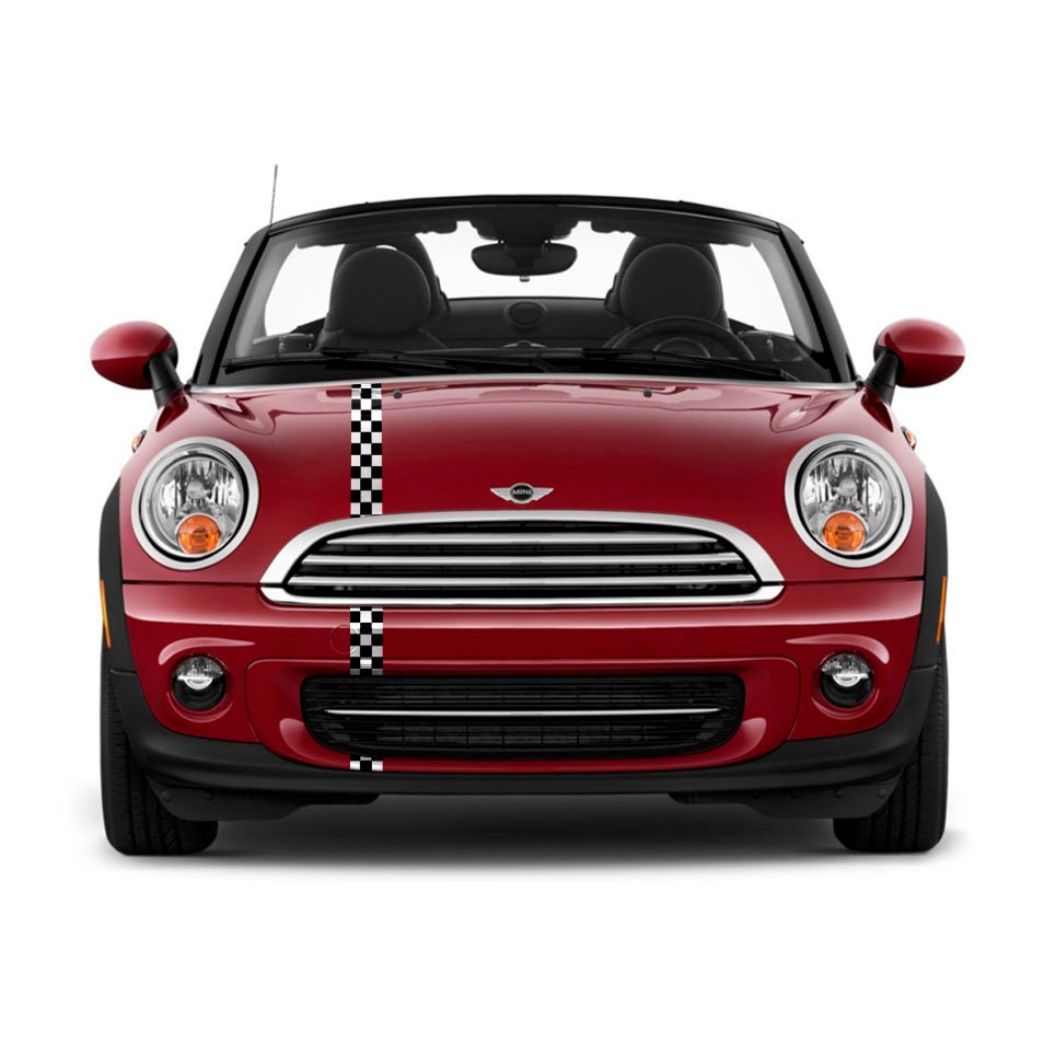 Checkered Offset Rally Stripe Racing Stripe Kit for Mini - Etsy
