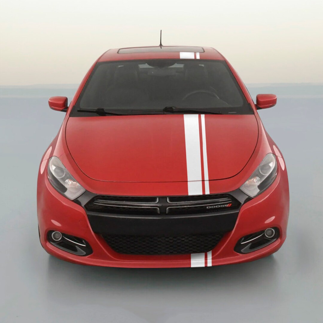 6" Offet Vinyl Rally Stripes Racing Stripe Kit for Use on Dodge Dart ...