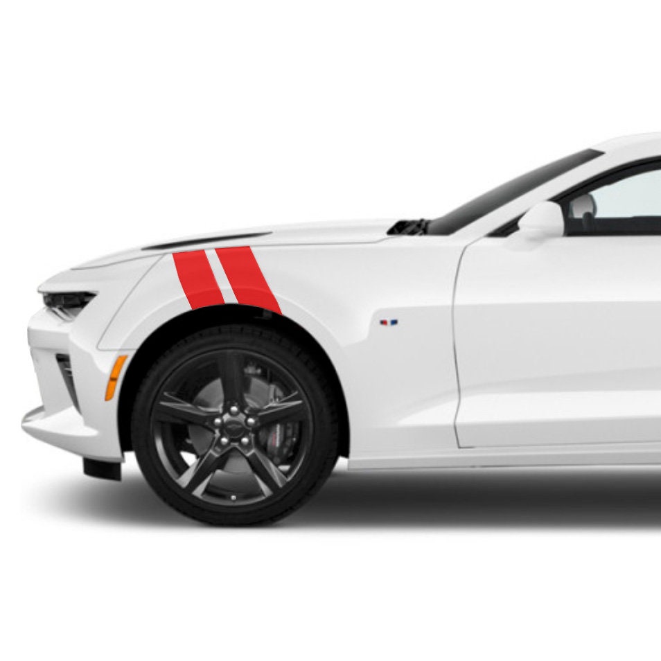 Chevy Camaro 4 Dual Fender Stripe Hash Mark Stripe Decal | Etsy