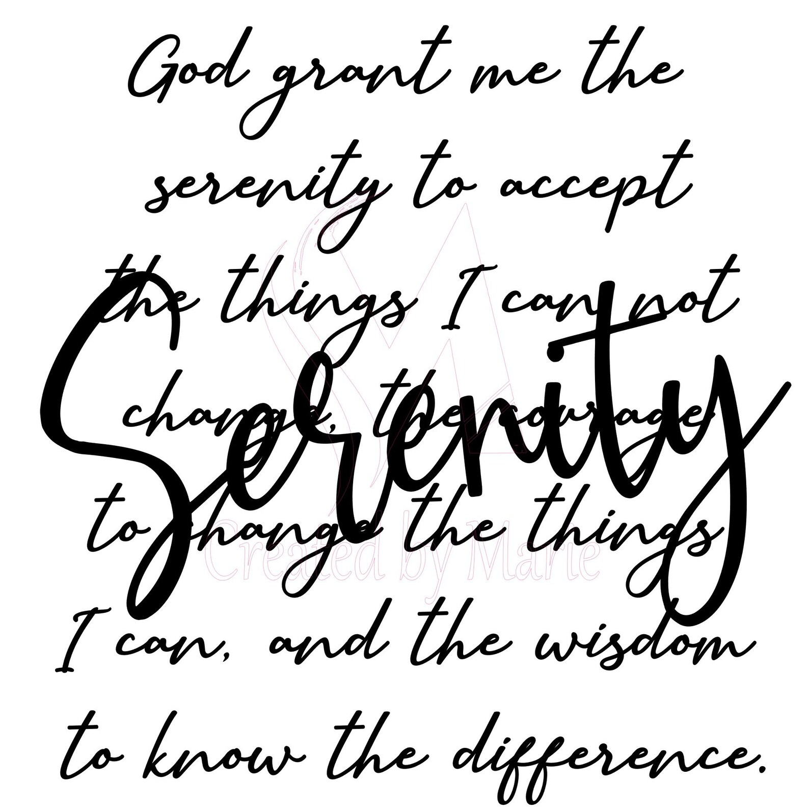 SERENITY Prayer SVG Christian Svg, Motivational Svg, Faith, Religious ...