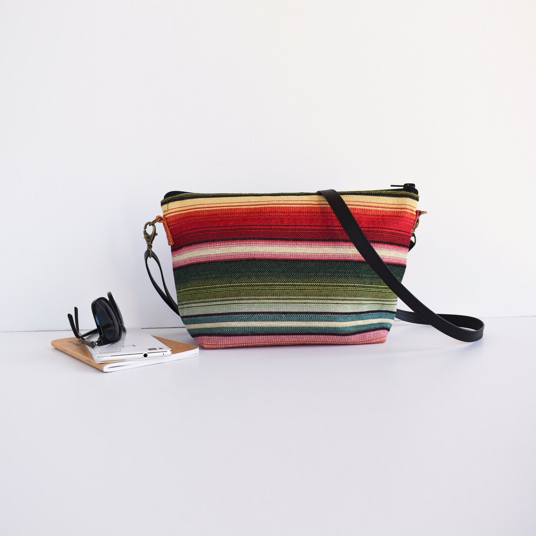 Small Colorful Crossbody Bag : Bohemian Lightweight Bag With Zipper ...