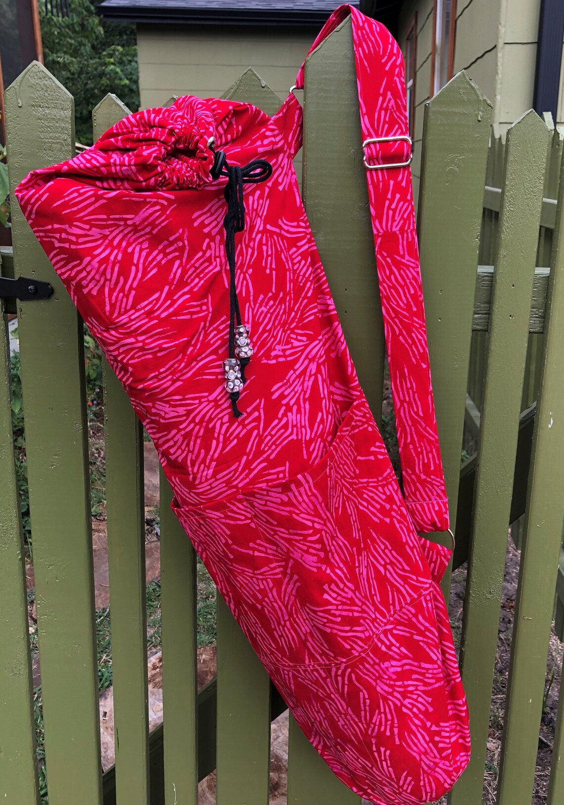 Pink Batik Reinforced Yoga Bag - Etsy