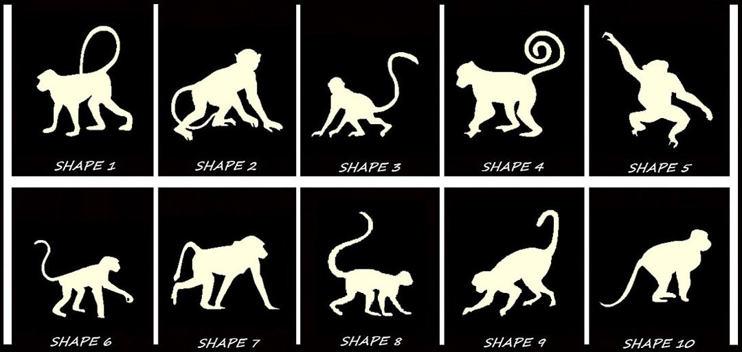 Smooth Laser Cut Monkey Shape Unfinished Cutout Multiple Sizes, Styles ...