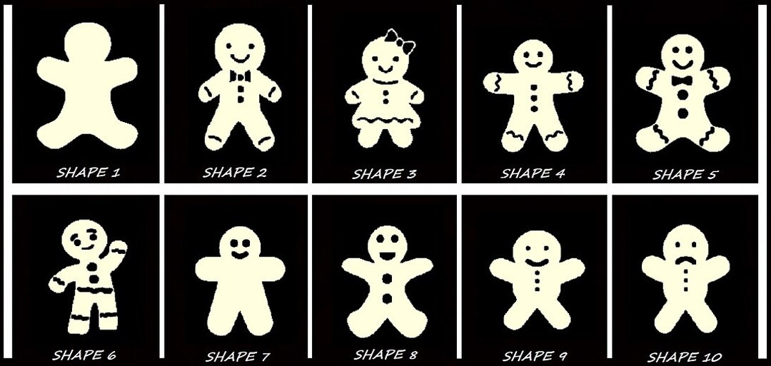 Smooth Laser Cut Gingerbread People Shape Set 1 - Unfinished Cutout ...