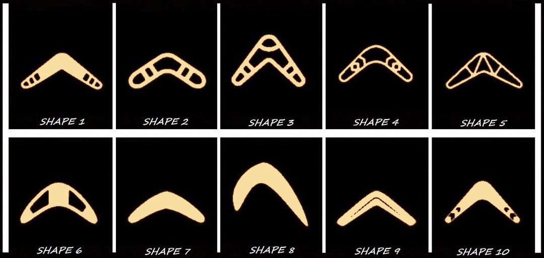 Smooth Laser Cut Boomerang Shape Unfinished Cutout Multiple Sizes ...