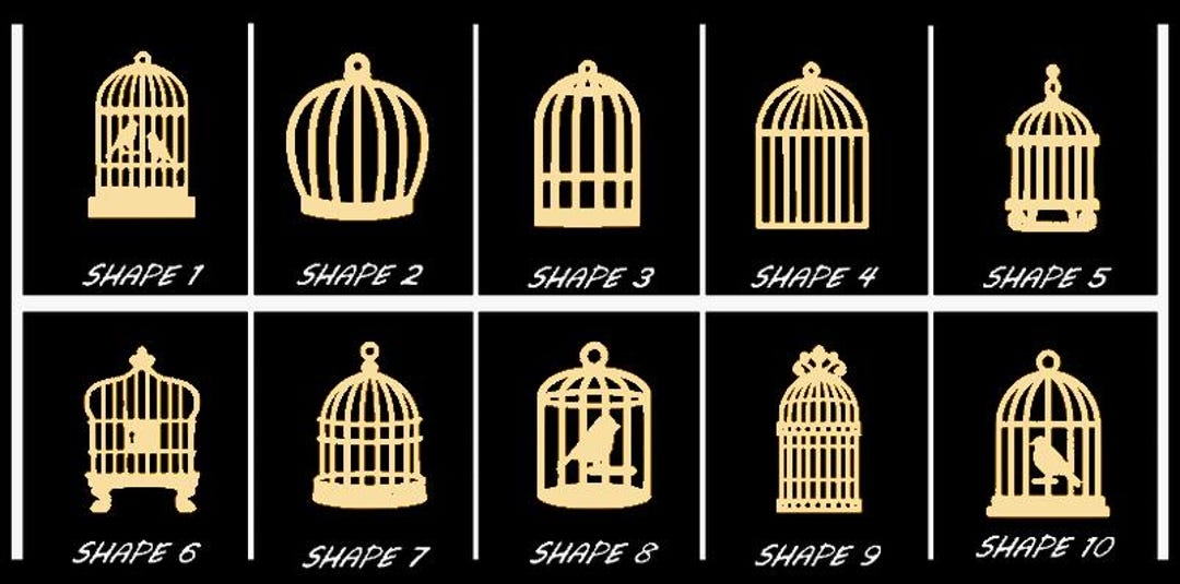 Smooth Laser Cut Birdcage Shape Set 1 - Unfinished Cutout - Many Sizes ...