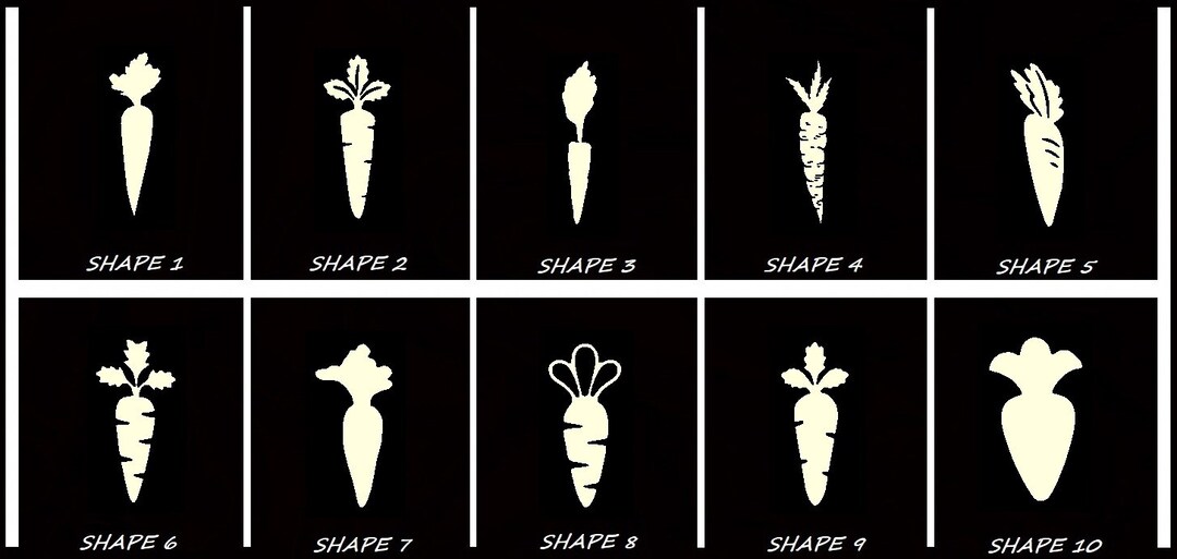 Smooth Laser Cut Carrot Shape Set 1 - Unfinished Cutout - Many Sizes ...