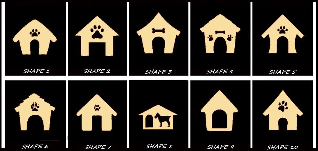 Smooth Laser Cut Dog House Shape Unfinished Cutout Multiple Sizes ...