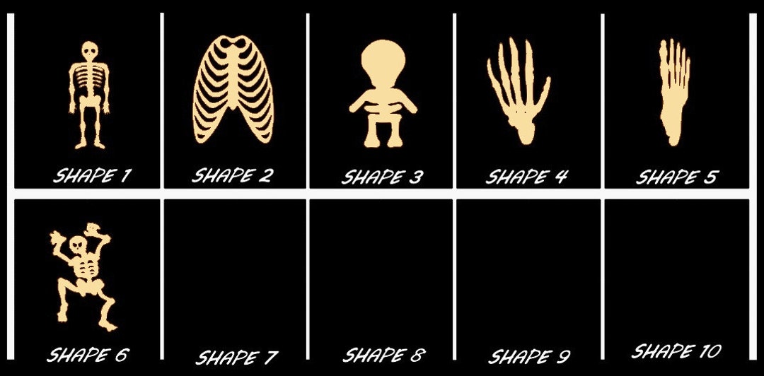 Smooth Laser Cut Skeleton Shape Unfinished Cutout Multiple Sizes ...