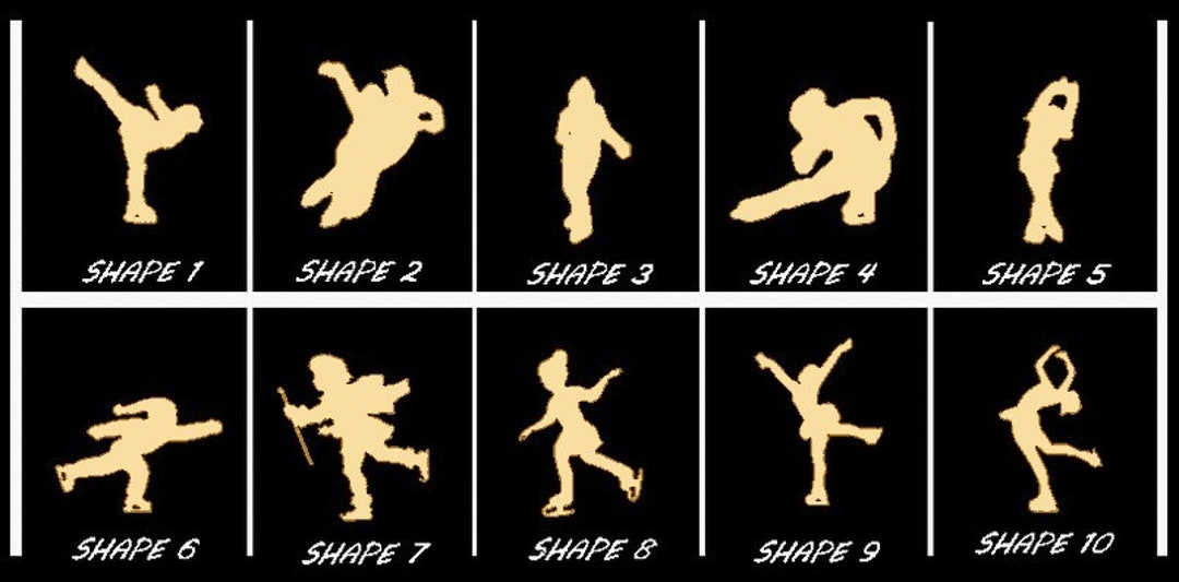Smooth Laser Cut Ice Skater Shape Set 2 - Unfinished Cutout - Many ...