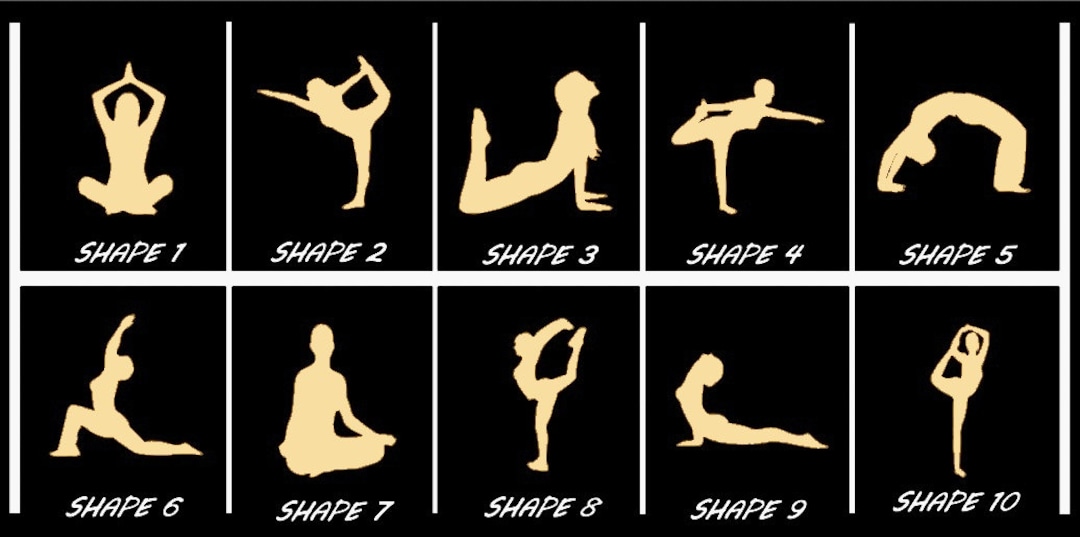 Smooth Laser Cut Womens Yoga Shape Set 1 Unfinished Cutout Multiple ...