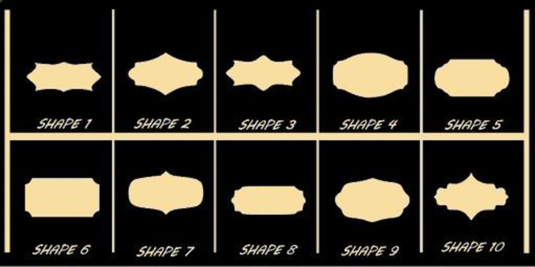 Smooth Laser Cut Fancy Background Shape Set 2 - Unfinished Cutout ...
