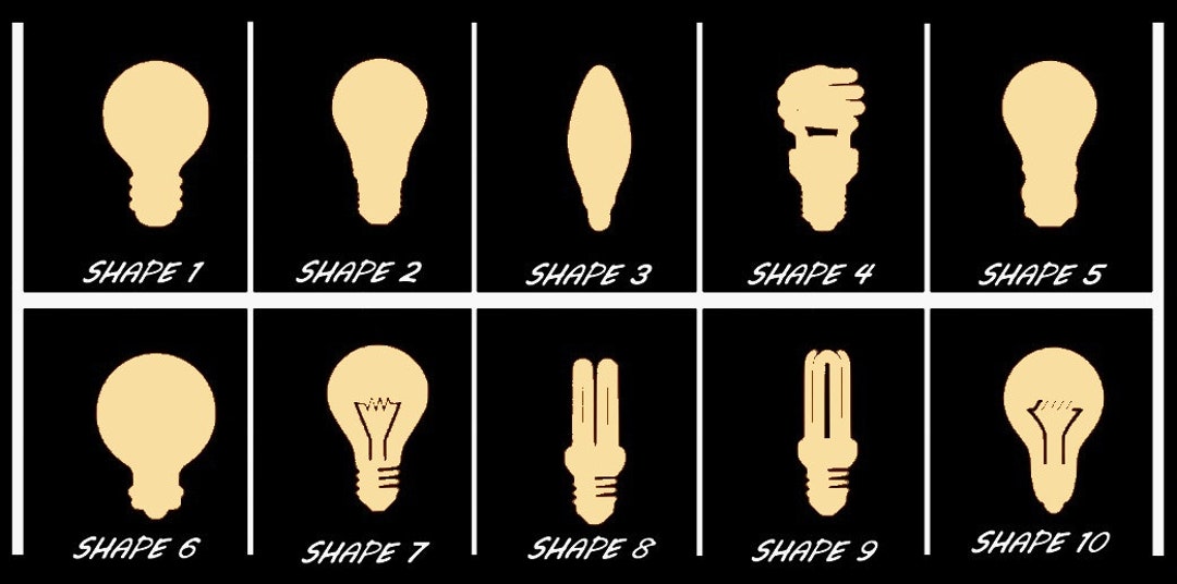 Smooth Laser Cut Light Bulb Shape Unfinished Cutout Multiple Sizes ...