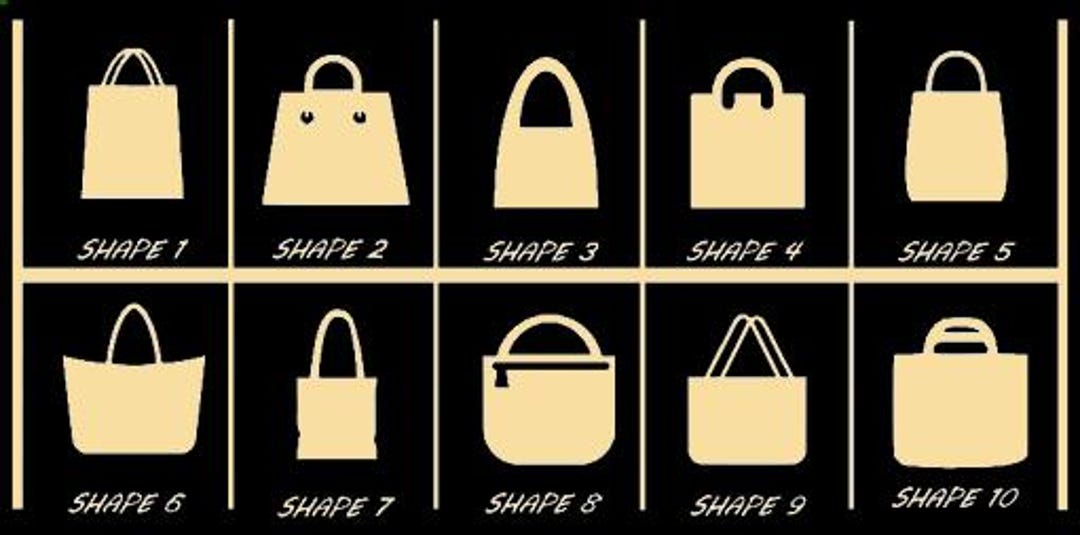Smooth Laser Cut Shopping Bag Shape Set 1 - Unfinished Cutout - Many ...