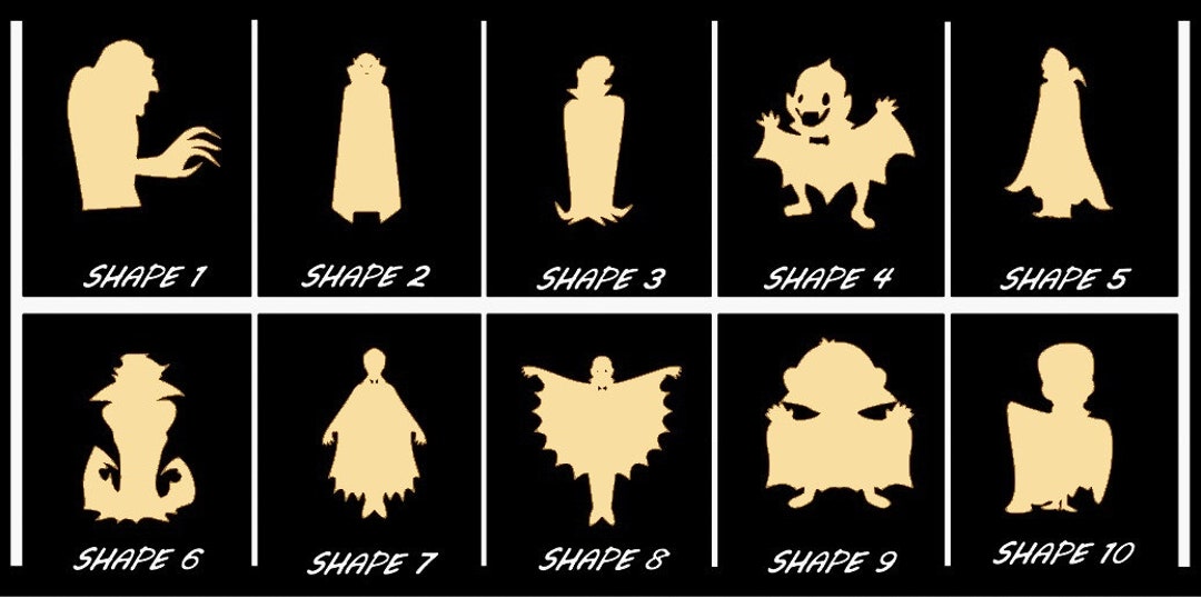 Smooth Laser Cut Vampire Shape Set 2 - Unfinished Cutout - Many Sizes ...