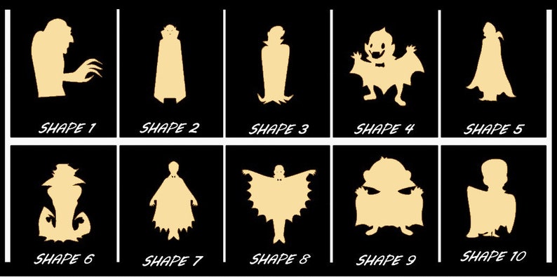 Smooth Laser Cut Vampire Shape Set 2 - Unfinished Cutout - Many Sizes ...