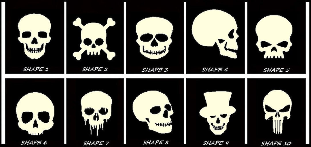 Smooth Laser Cut Skull Shape Set 1 - Unfinished Cutout - Many Sizes ...