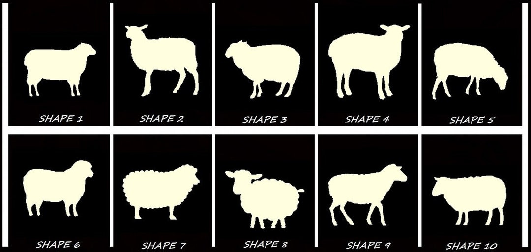 Smooth Laser Cut Sheep Shape Set 1 - Unfinished Cutout - Many Sizes ...
