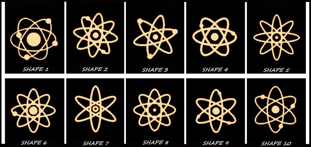 Smooth Laser Cut Atom Shape Set 1 - Unfinished Cutout - Many Sizes ...