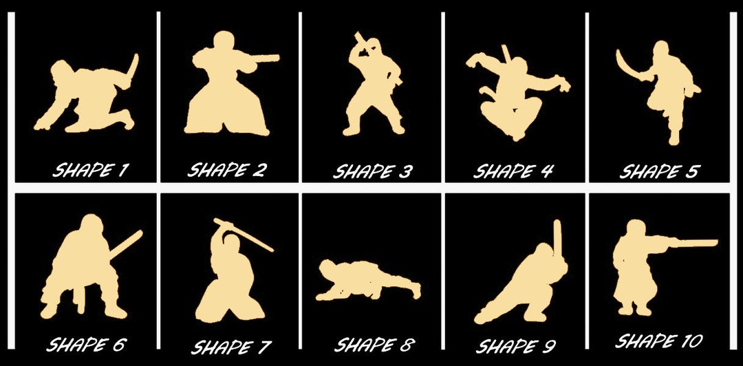 Smooth Laser Cut Ninja Shape Set 1 - Unfinished Cutout - Many Sizes ...