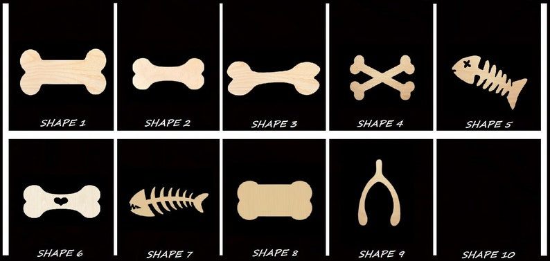 Smooth Laser Cut Bone Shape Unfinished Cutout Multiple - Etsy