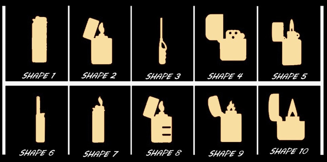 Smooth Laser Cut Lighter Shape Set 1 - Unfinished Cutout - Many Sizes ...