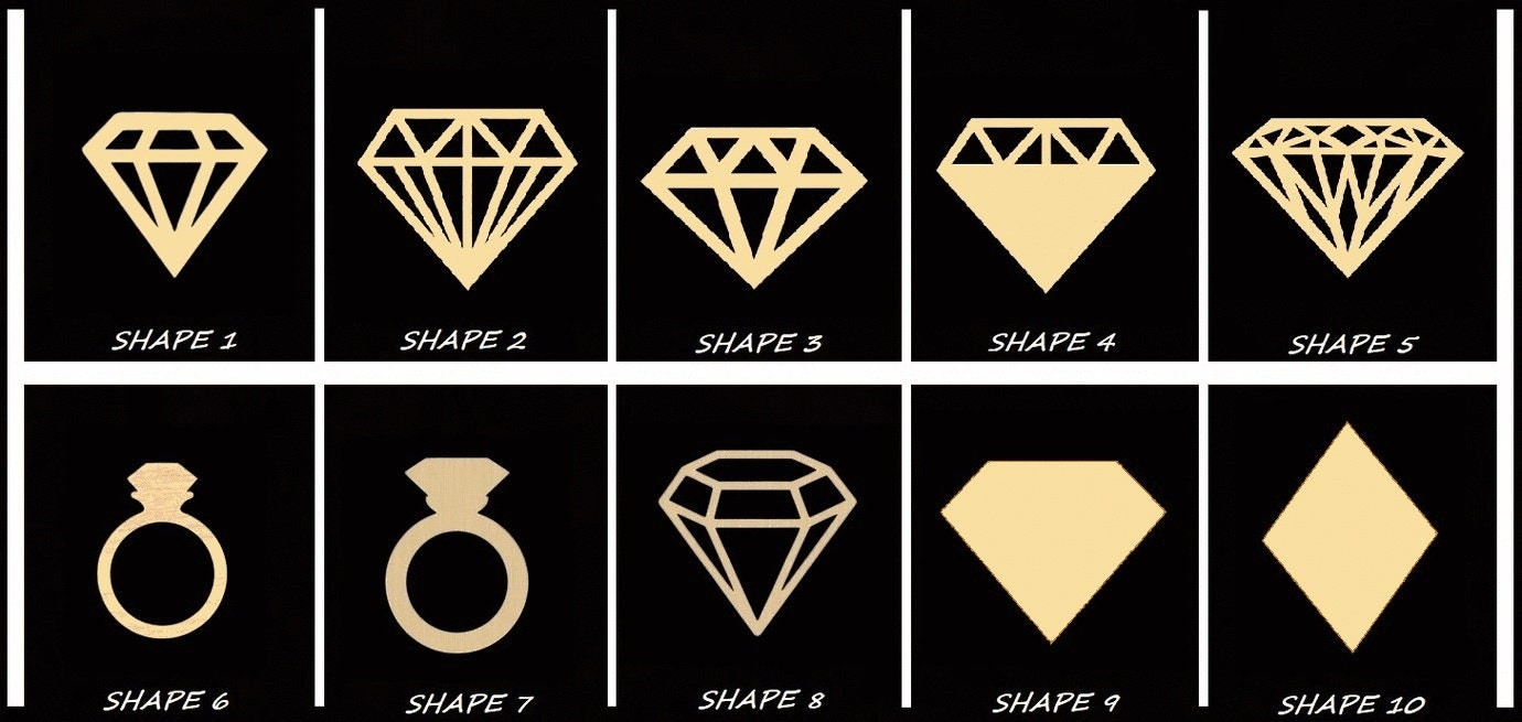 Smooth Laser Cut Diamond Shape Unfinished Cutout Multiple - Etsy