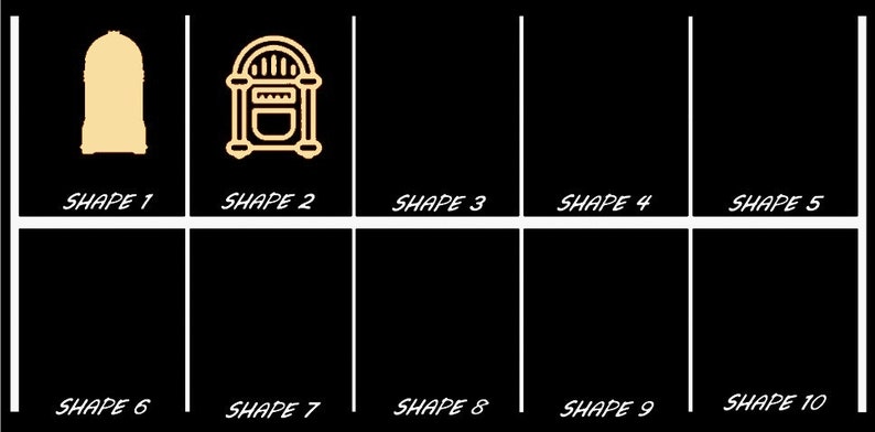 Smooth Laser Cut Jukebox Shape Set 1 - Unfinished Cutout - Many Sizes ...