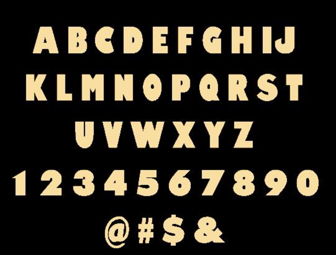 Smooth Laser Cut Amity Jack Shark Jaws Font Letter or Number Shape ...