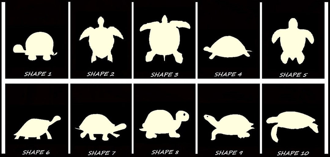 Smooth Laser Cut Turtle Shape Set 1 - Unfinished Cutout - Many Sizes ...